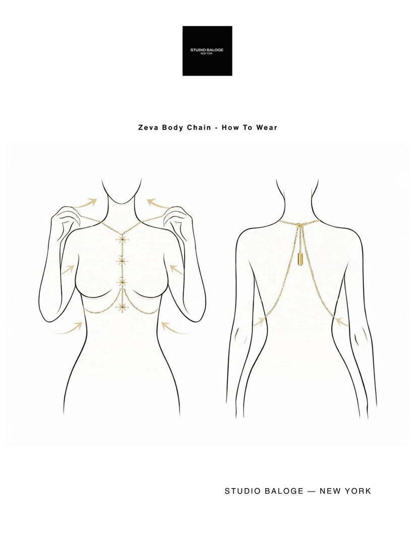 Zeva Body Chain – 14k Gold-Filled Body Jewelry | Studio Baloge